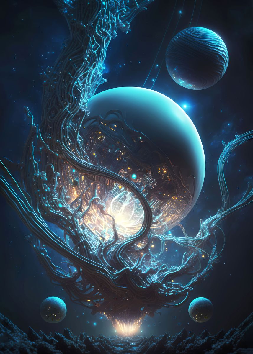 'Nebulous Interspace' Poster, picture, metal print, paint by Luong Phat ...