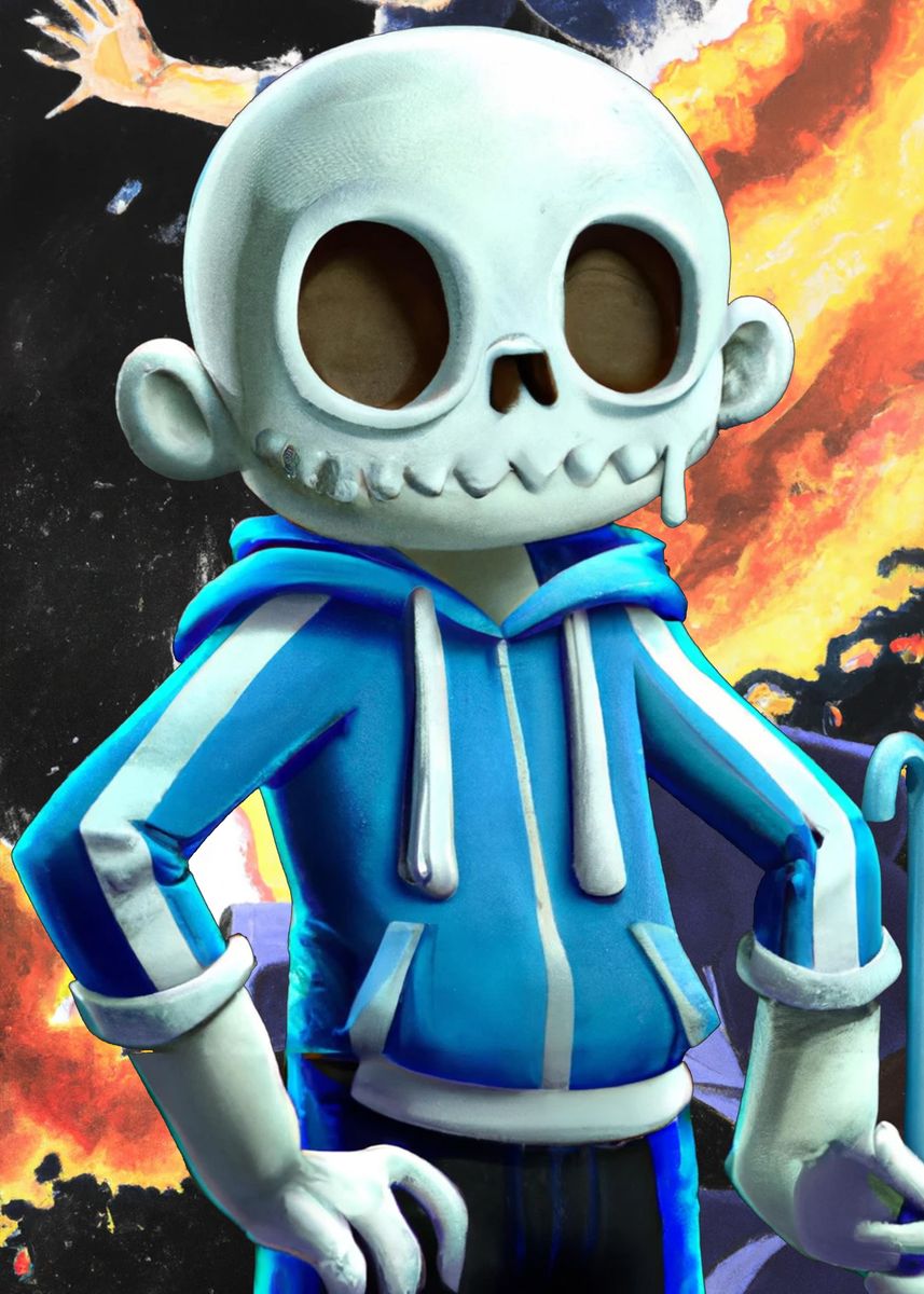 'Sans' Poster, picture, metal print, paint by Zelcus Spartan | Displate