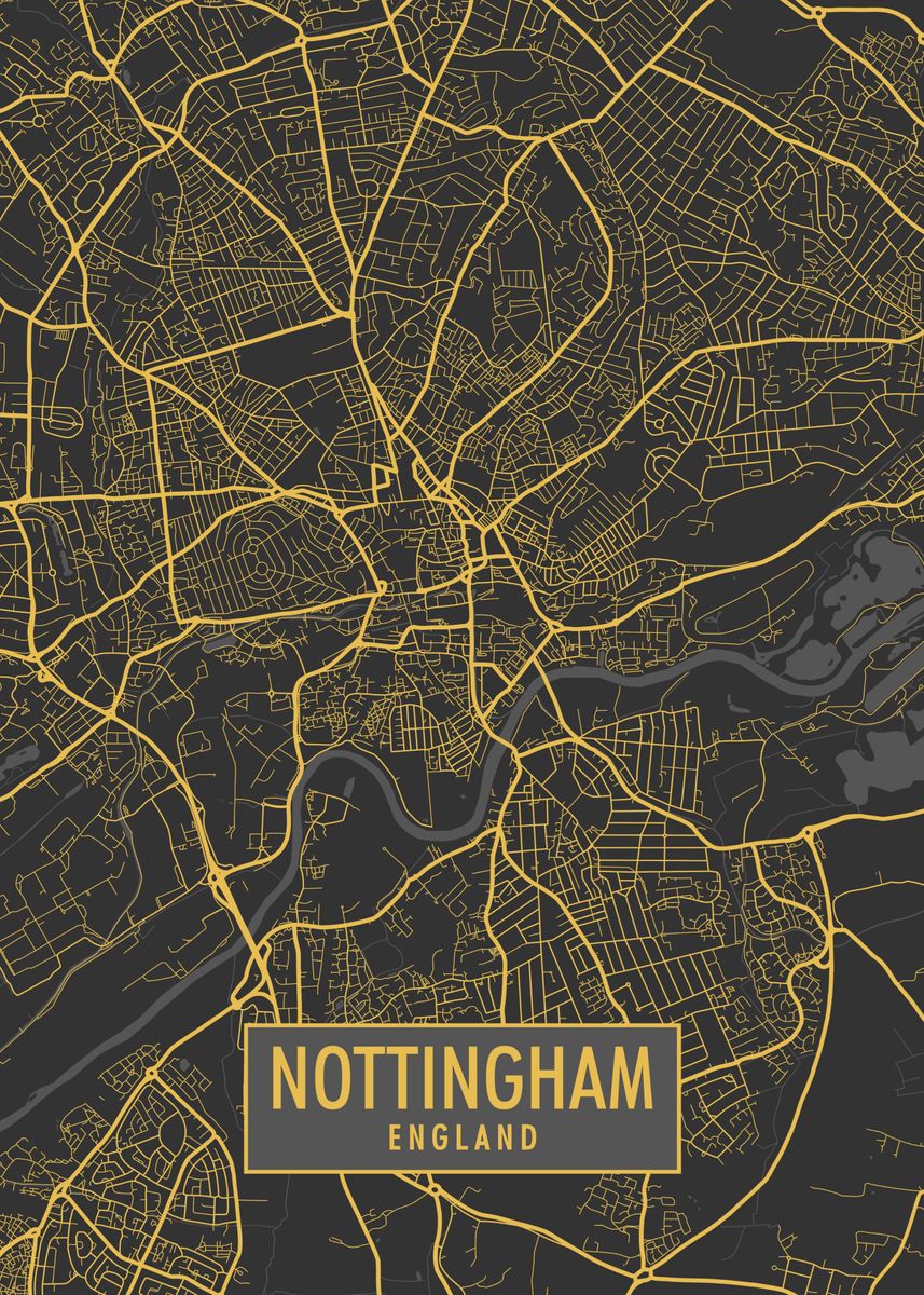 'Nottingham' Poster, picture, metal print, paint by Miracle Studio ...