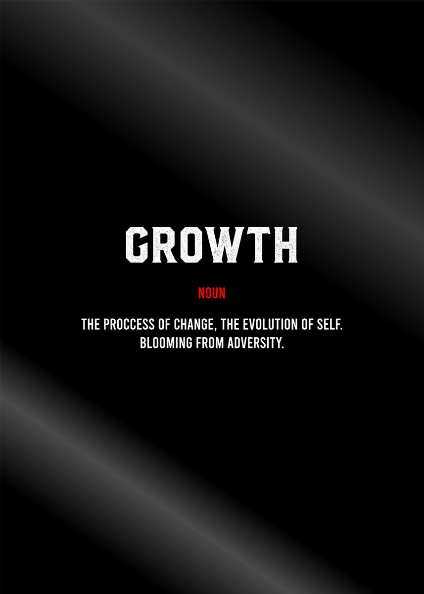 'growth definition poster' Poster, picture, metal print, paint by ...