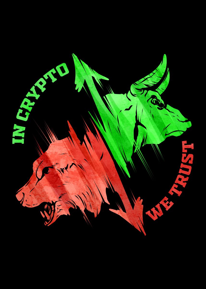 'Crypto Cryptocurrency' Poster, picture, metal print, paint by Biglui ...