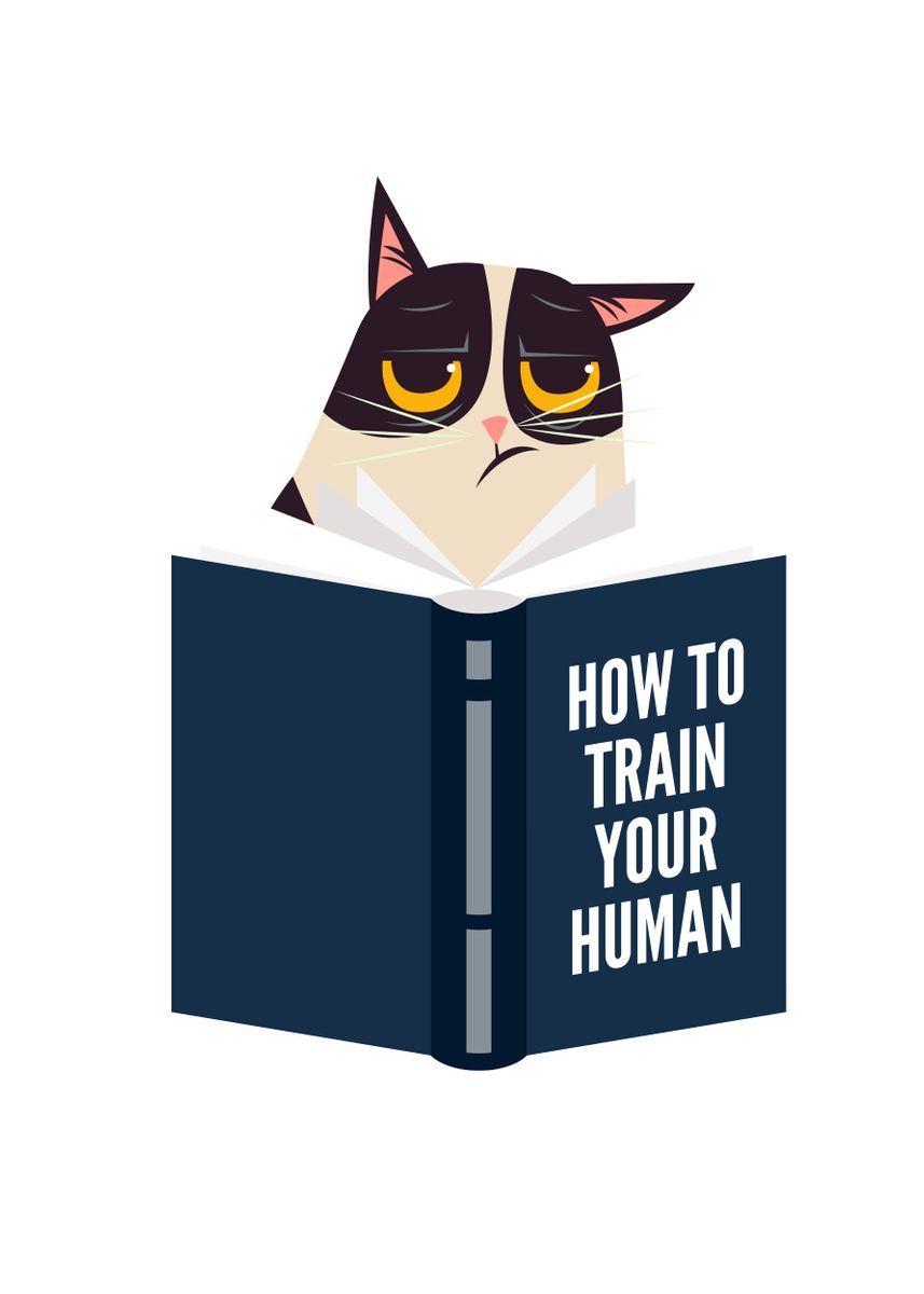 'How To Train Your Human' Poster, picture, metal print, paint by funk ...