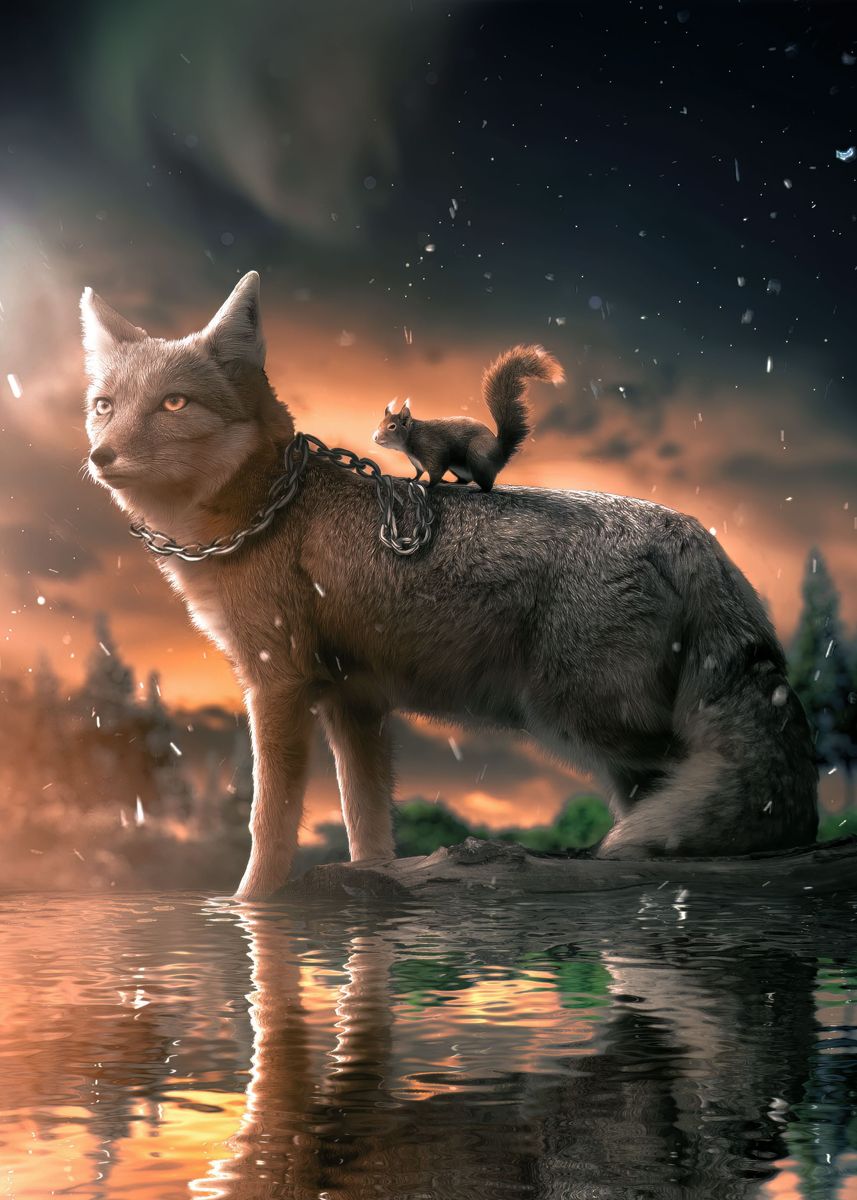 'The Evil Squirrel' Poster, picture, metal print, paint by Zenja Gammer ...