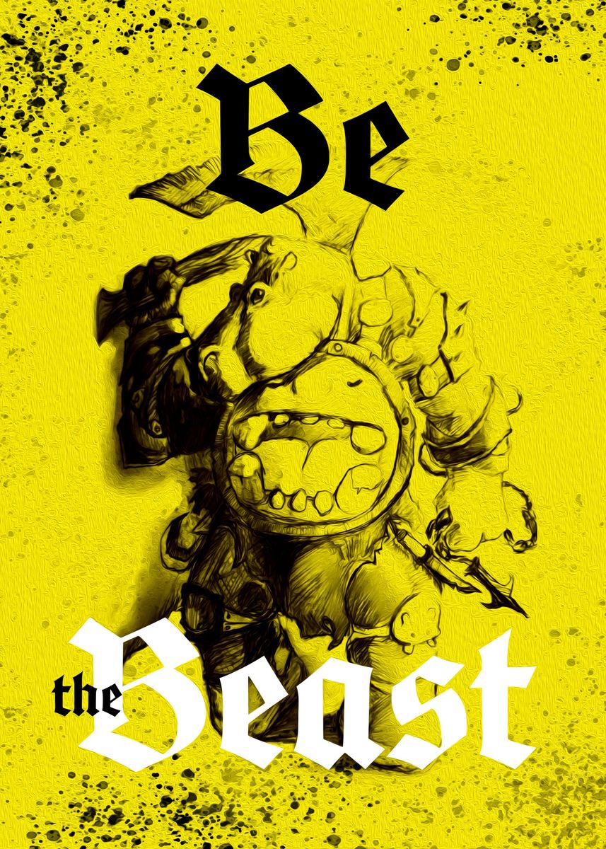 'be the Beast' Poster, picture, metal print, paint by Dawid Niczewski ...