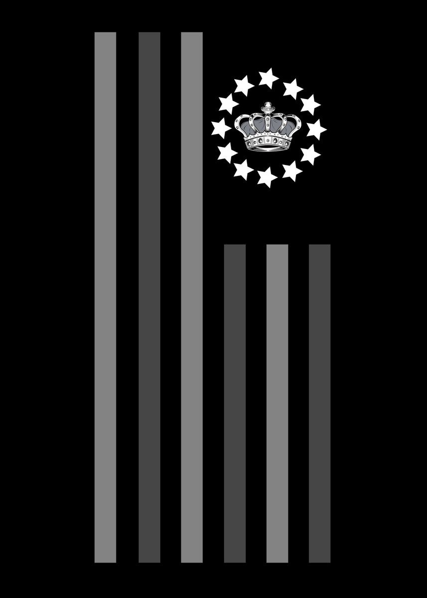 'Crown Grey Flag' Poster, picture, metal print, paint by Adamzworld ...