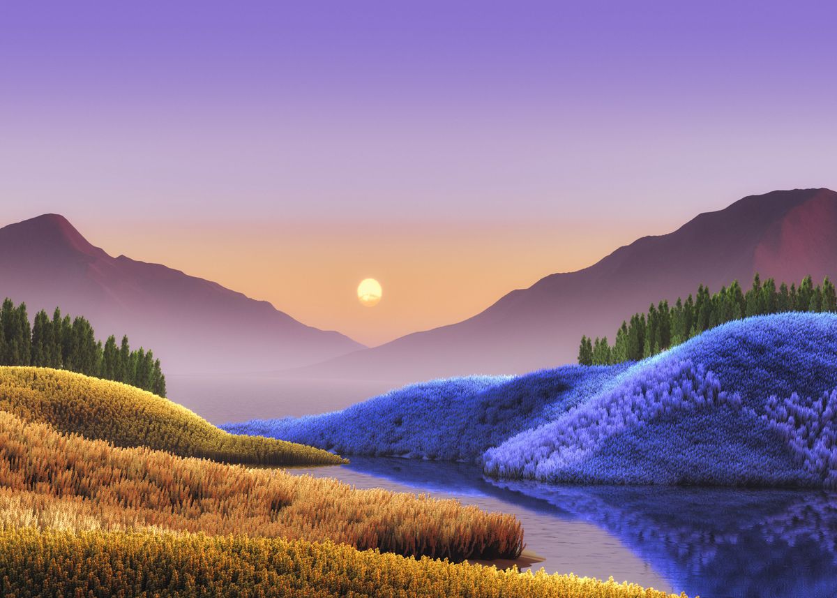 'Nature Beautiful Landscape' Poster by WorldTravel Displate Art | Displate