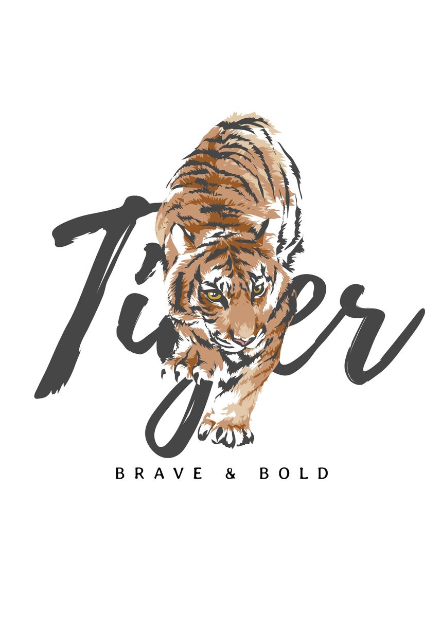 'Crawling tiger' Poster, picture, metal print, paint by SheldonBennett ...