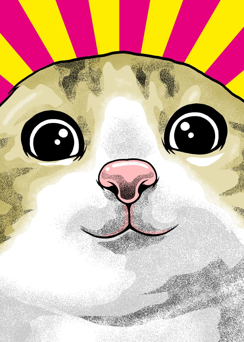 'Smile Cat' Poster, picture, metal print, paint by Berkah Jaya Poster ...