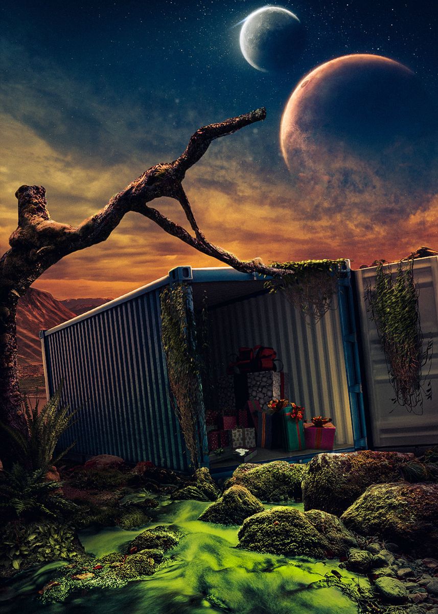 'Mystery container' Poster, picture, metal print, paint by Joachimpsart ...