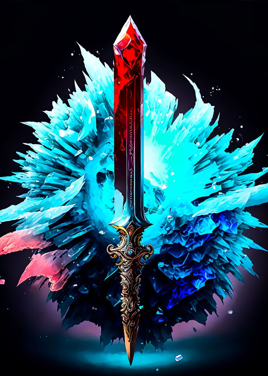 'Sword' Poster, picture, metal print, paint by Ember Riker | Displate