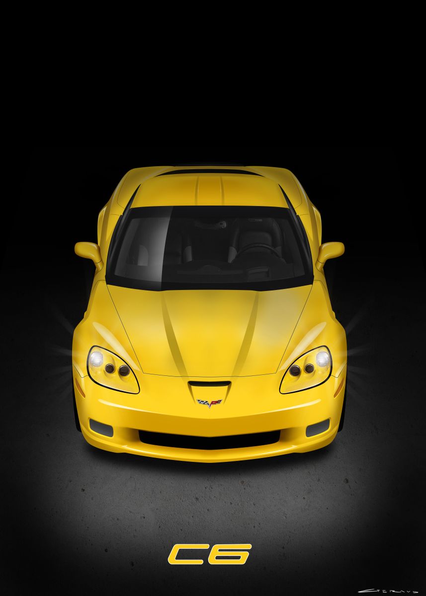 'Corvette C6' Poster, picture, metal print, paint by Kenan Geraud ...