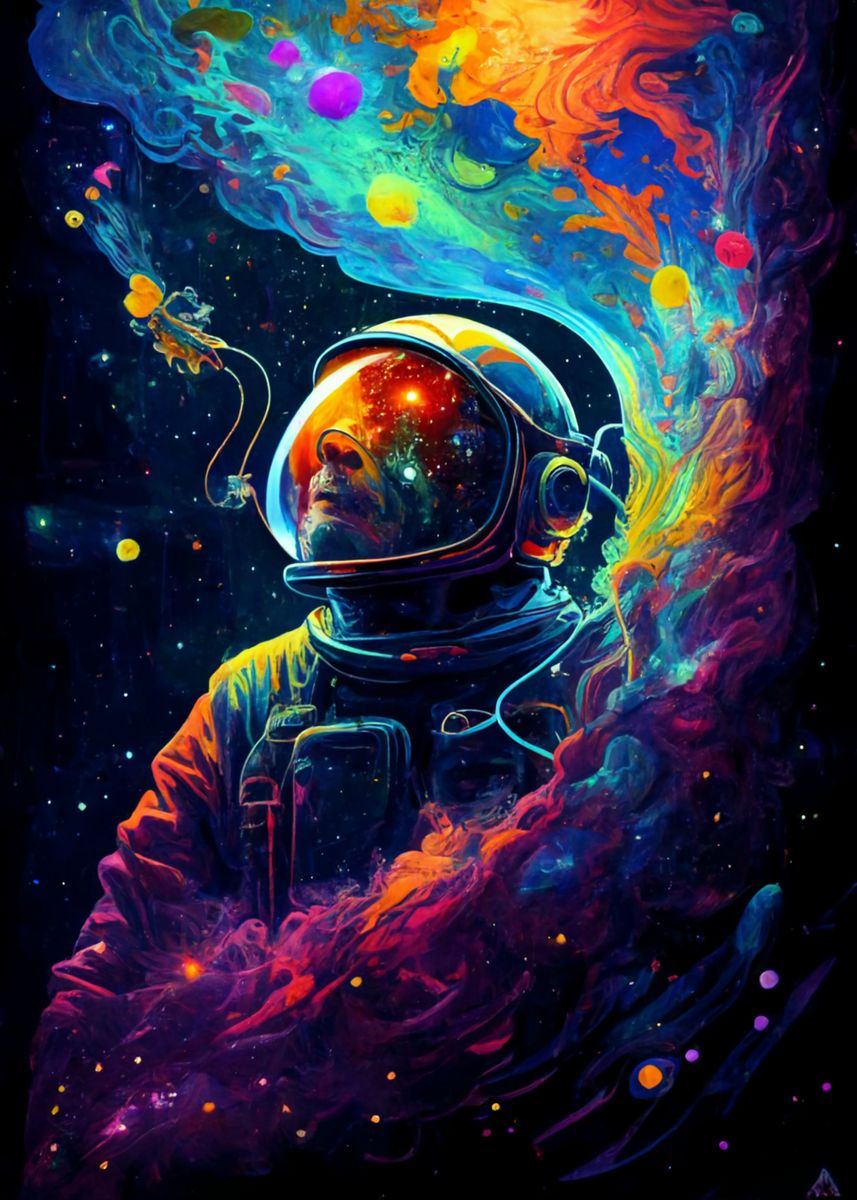 'Galactic Traveler' Poster, picture, metal print, paint by Gilar Artoholic | Displate