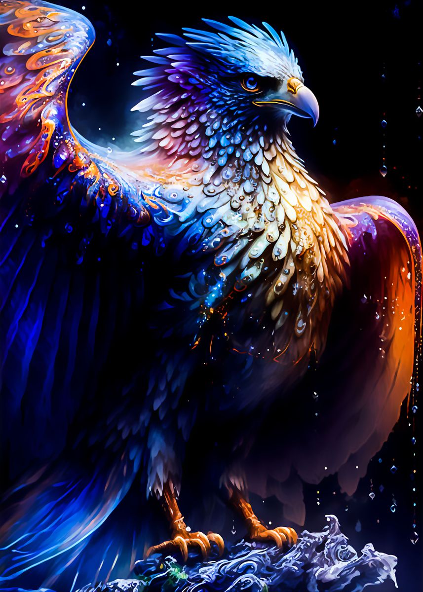 'Eagle' Poster, picture, metal print, paint by Berry Hall | Displate
