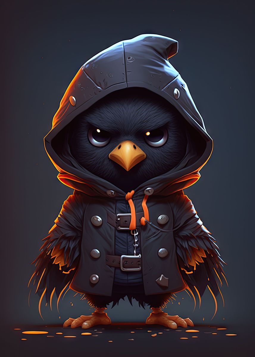'Wizard the Crow' Poster, picture, metal print, paint by 21 MXM | Displate
