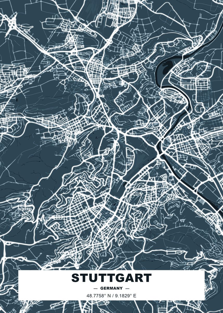 'Stuttgart' Poster, picture, metal print, paint by Bo Kev | Displate