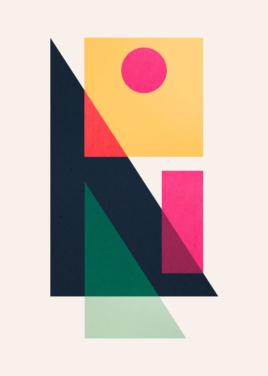 'Modern geometry 2' Poster, picture, metal print, paint by Vitor Costa ...