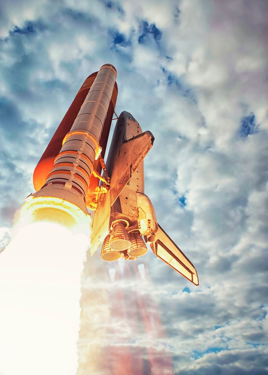 'Space Shuttle Endeavour' Poster, picture, metal print, paint by Mango ...