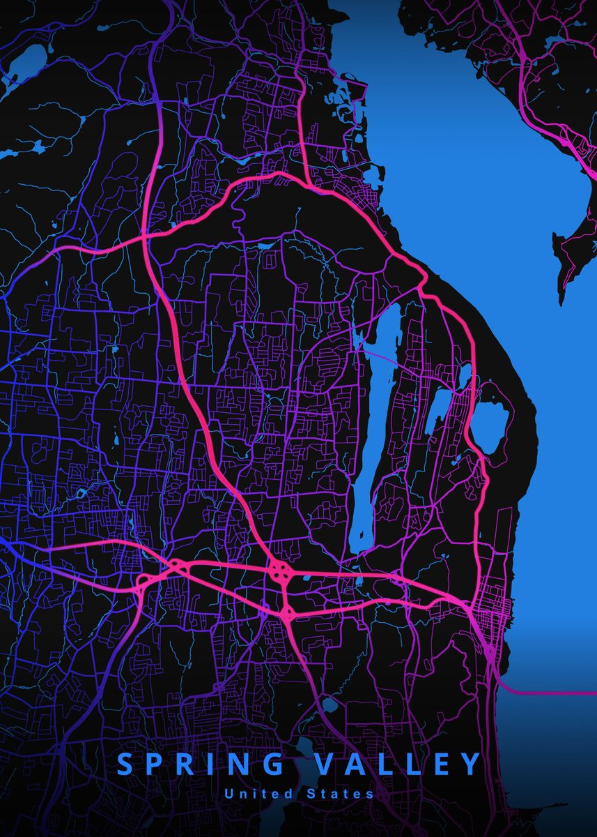 'Spring Valley' Poster, picture, metal print, paint by Deeo | Displate