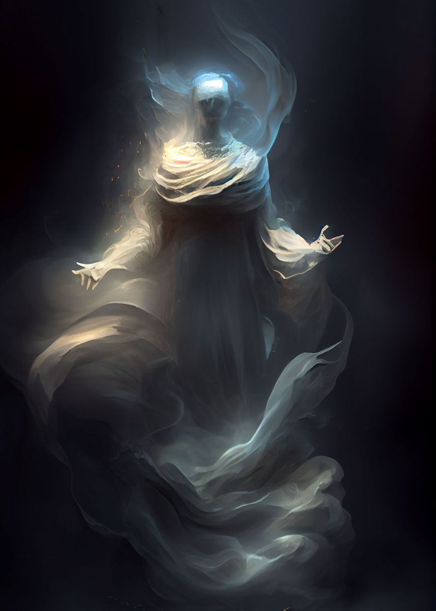 'Flying ghost' Poster, picture, metal print, paint by Bofferding | Displate