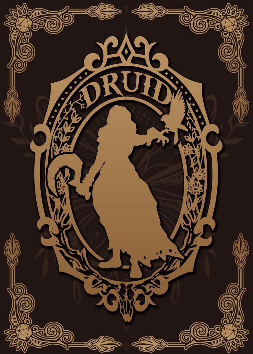 'Druid' Poster, picture, metal print, paint by LouteCrea | Displate