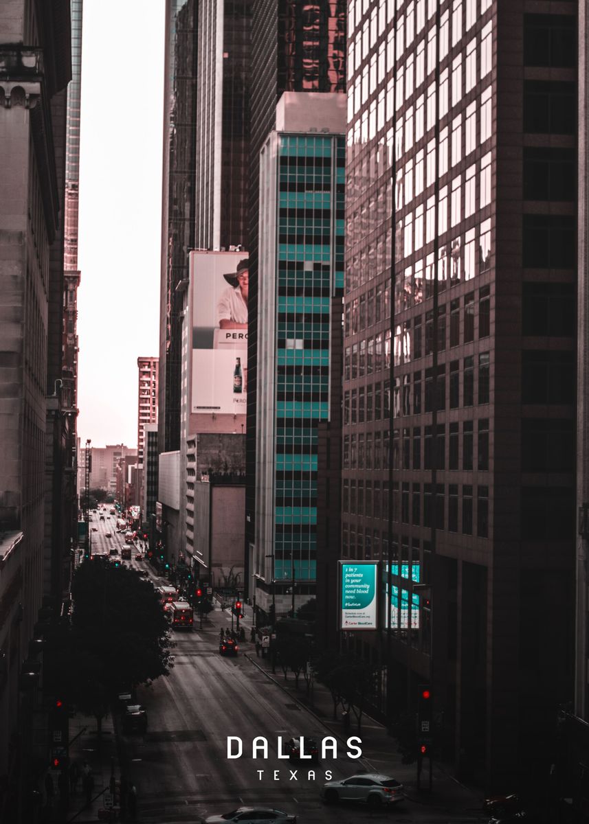 'Dallas ' Poster, picture, metal print, paint by Travel Addict | Displate