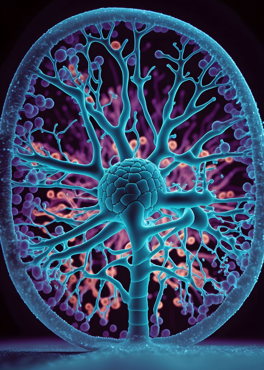 'Brain Cell' Poster, picture, metal print, paint by David Godbehere ...