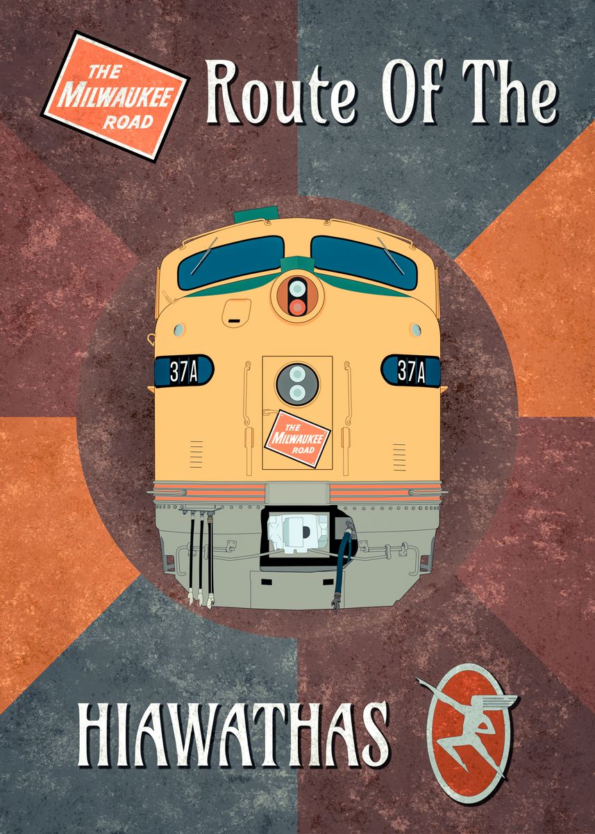 'Retro Milwaukee Road' Poster, picture, metal print, paint by Enzwell ...