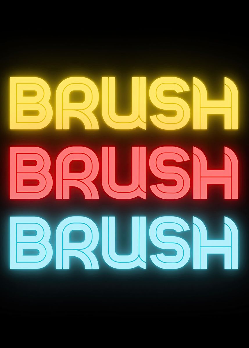 'Brush' Poster, picture, metal print, paint by Dr Picture | Displate