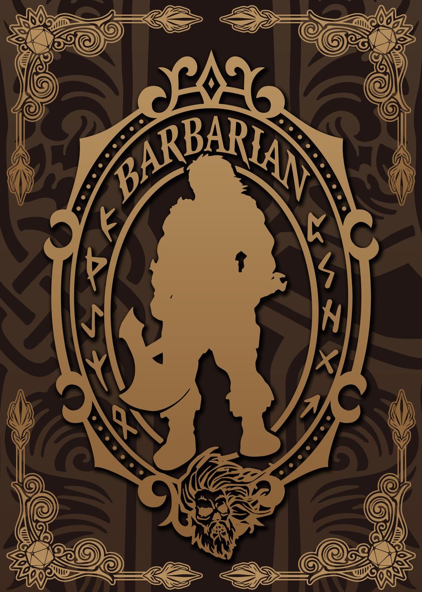 'Barbarian' Poster, picture, metal print, paint by LouteCrea | Displate