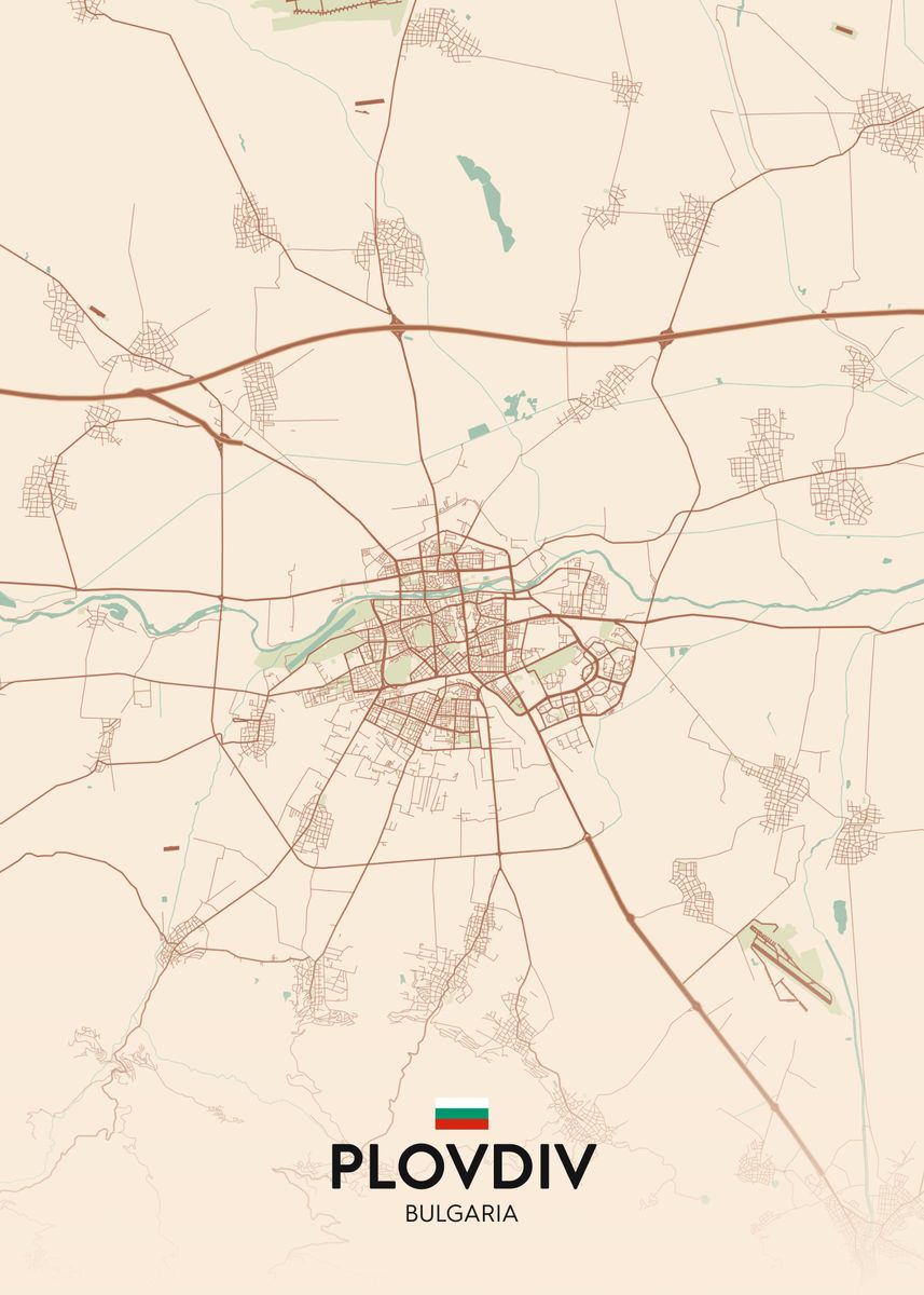 'Plovdiv BG' Poster, picture, metal print, paint by IMR Designs | Displate