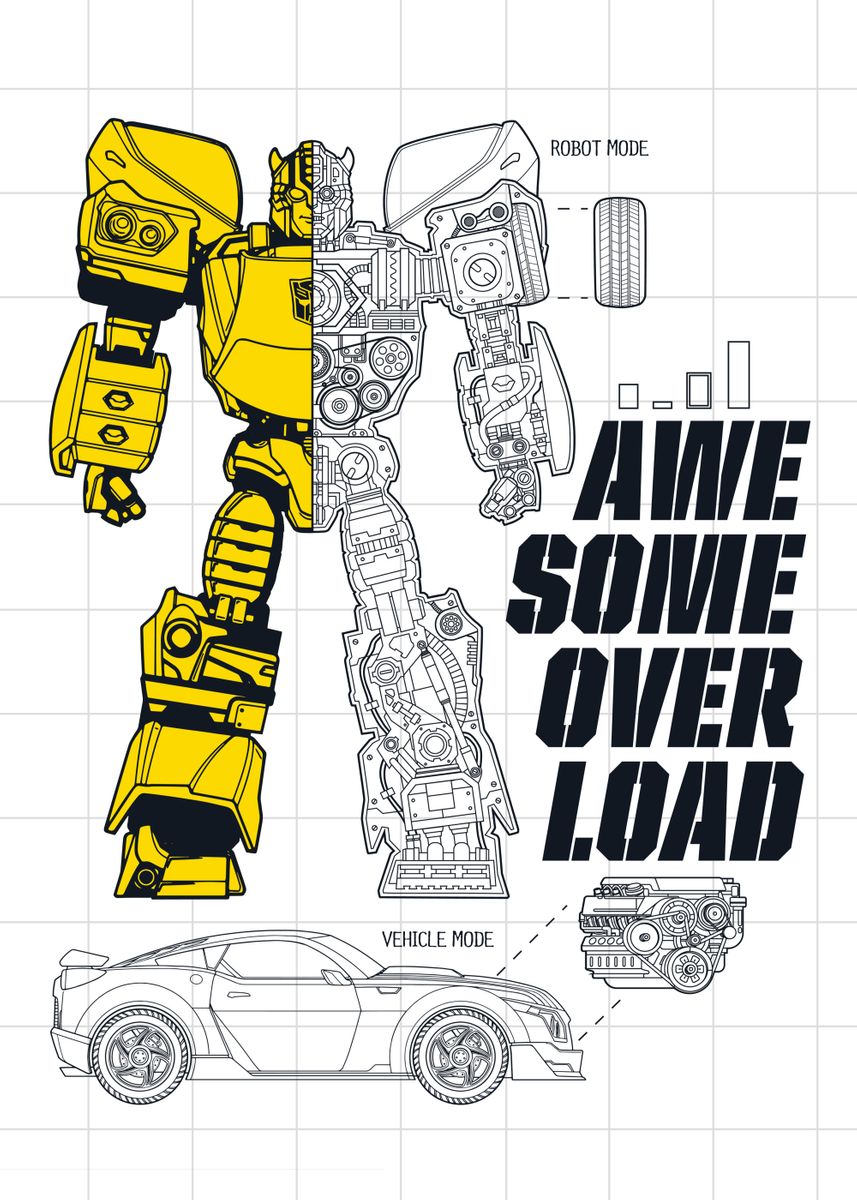 'Awesome Overload' Poster, picture, metal print, paint by Transformers ...