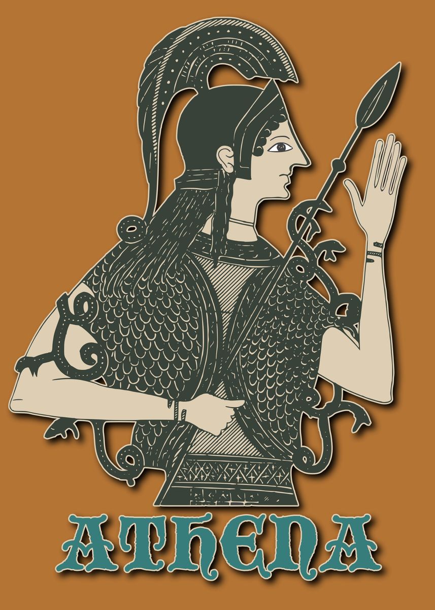 'Athena goddess' Poster, picture, metal print, paint by Portokalis ...