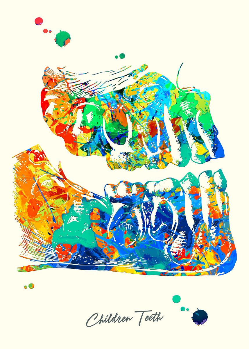 'Children Teeth' Poster, picture, metal print, paint by Vincent Vorce ...