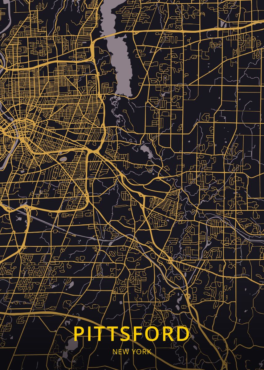 'PITTSFORD' Poster, picture, metal print, paint by CRAFTSSSTUDIO | Displate