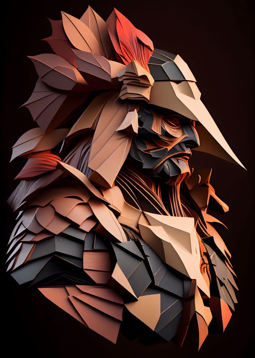 'Samurai Warrior' Poster, picture, metal print, paint by ...