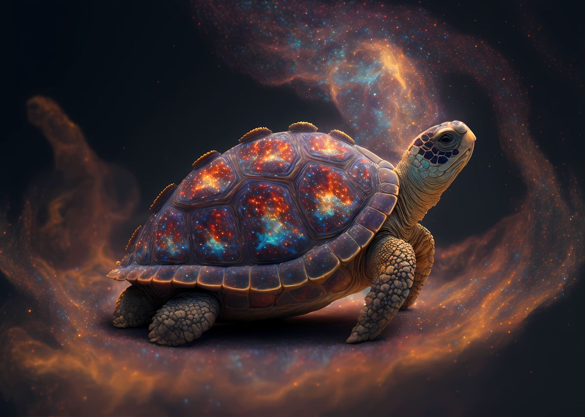 'Spirit Animal Turtle' Poster by Jiri Hodecek | Displate