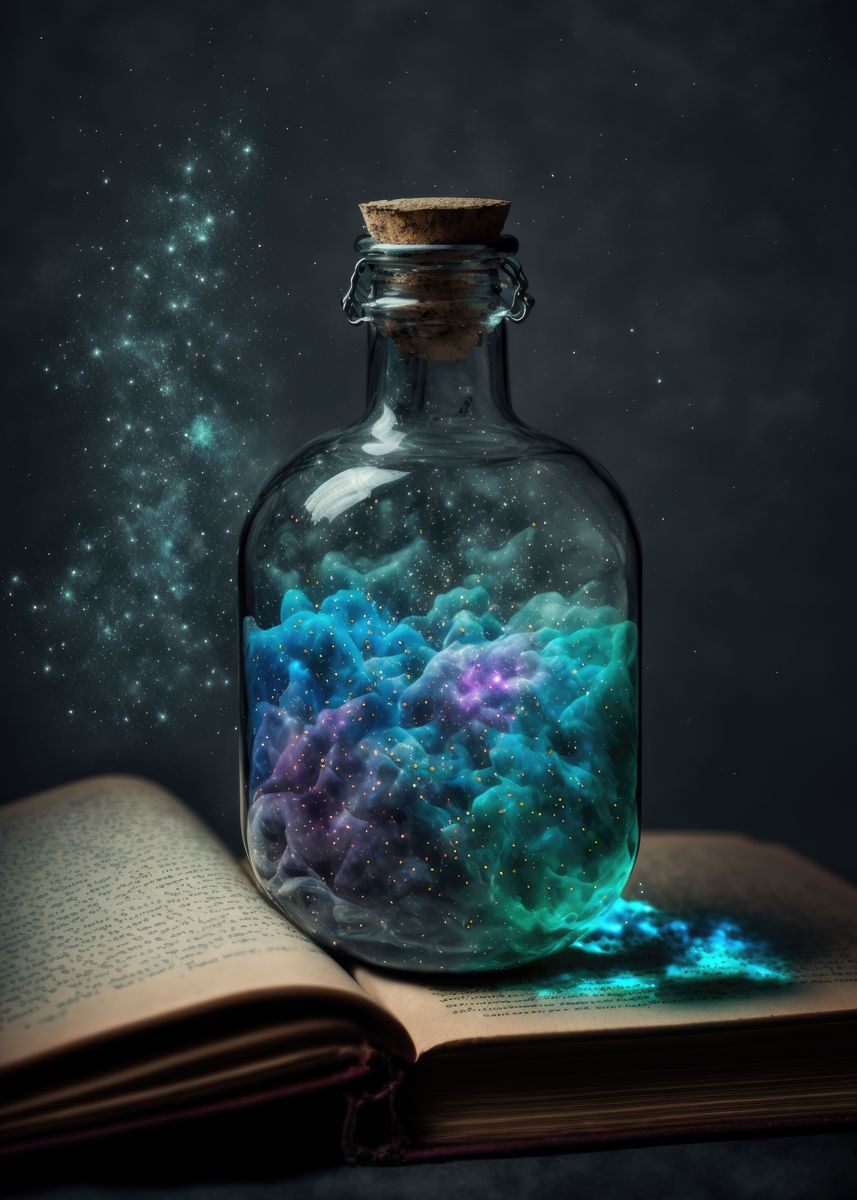 'Reading the Stars' Poster, picture, metal print, paint by FL ART ...