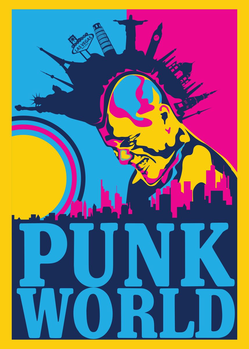 'Punk World' Poster, picture, metal print, paint by Amrendra Kumar ...