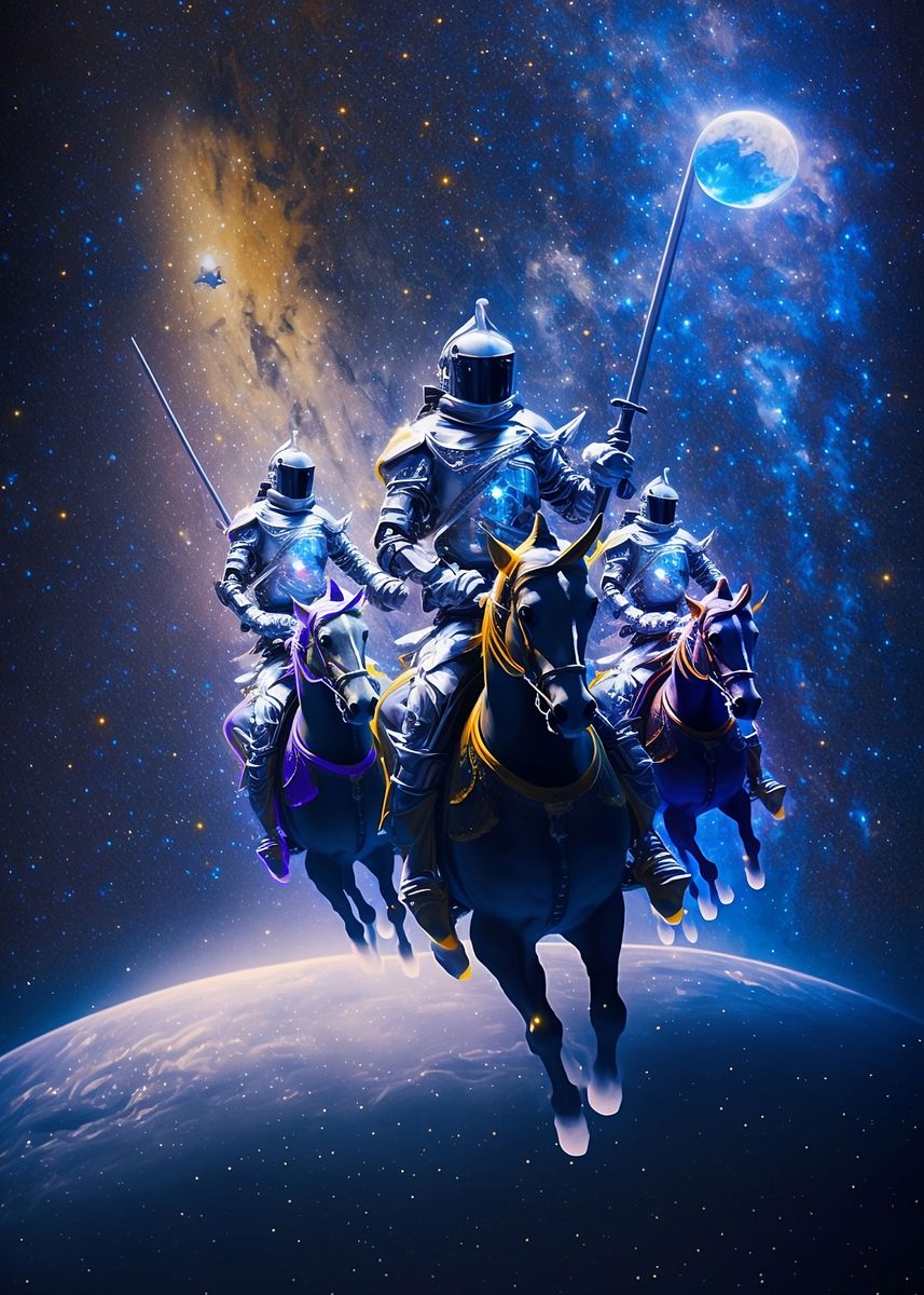 'Space Knights' Poster, picture, metal print, paint by John Espiritu ...