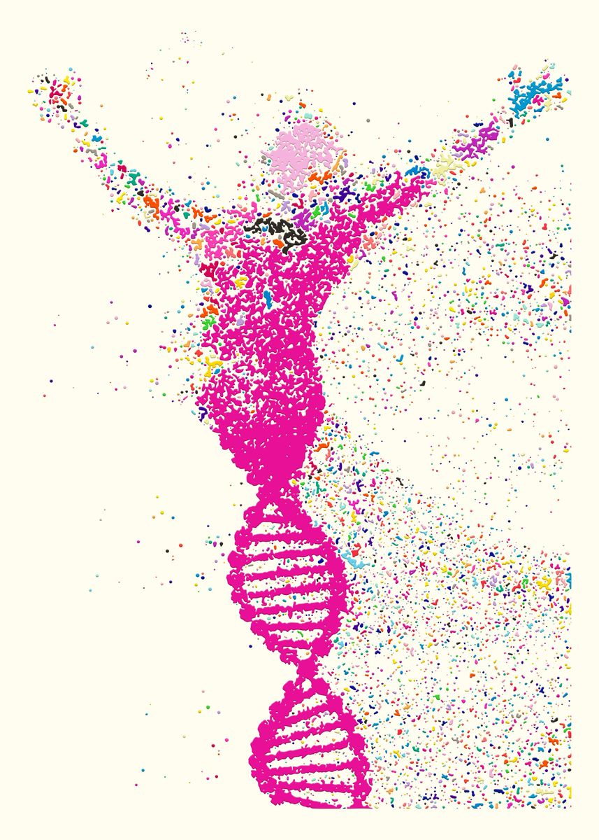 'DNA Man' Poster, picture, metal print, paint by Dutton Jerrell | Displate