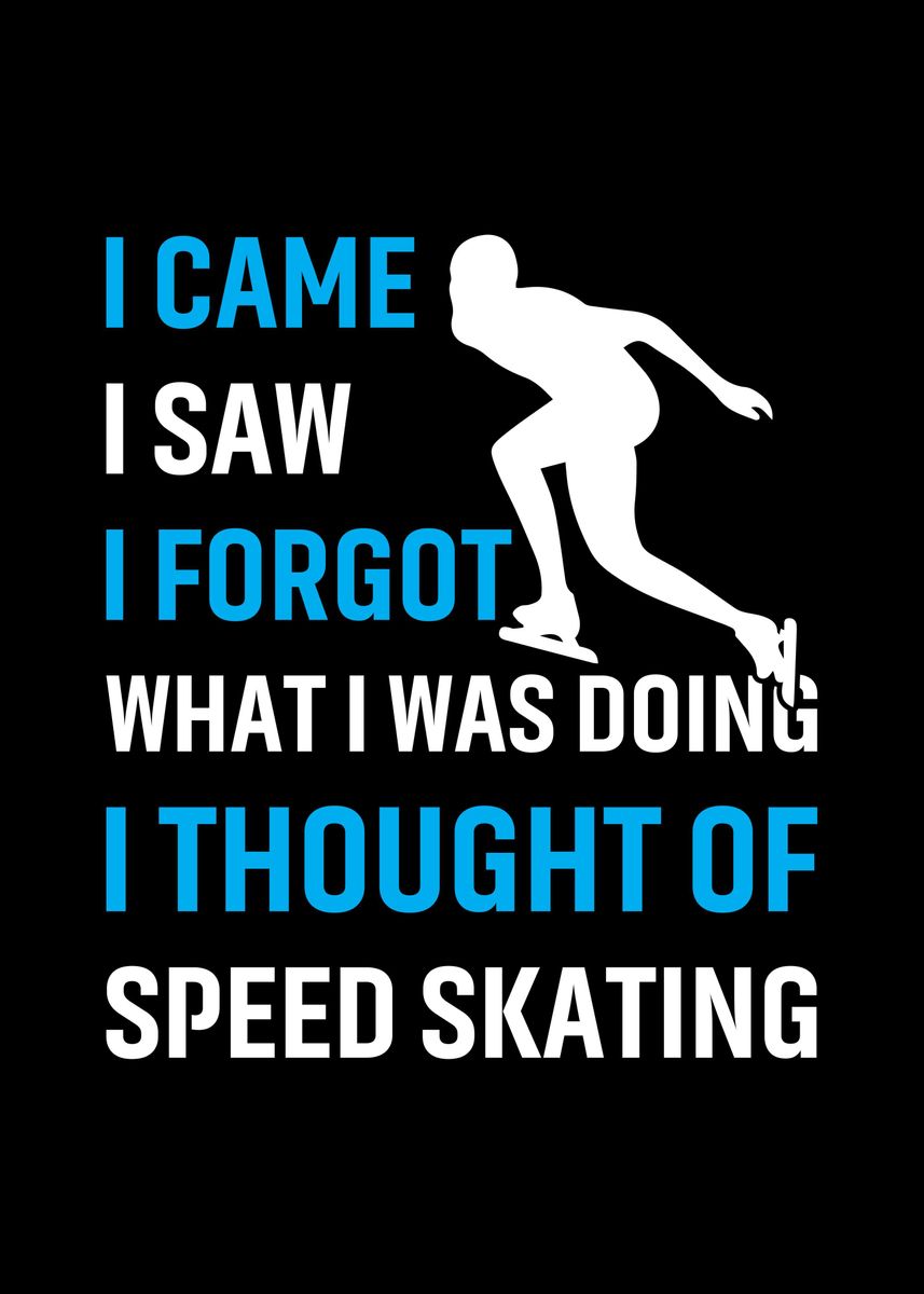 'Ice Speed Skating' Poster, picture, metal print, paint by Sebastian ...
