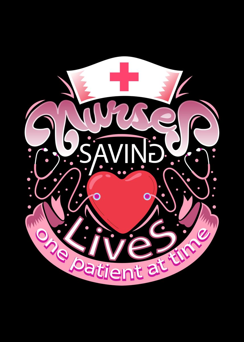 'Nurses saving lives' Poster by Beone Digital | Displate