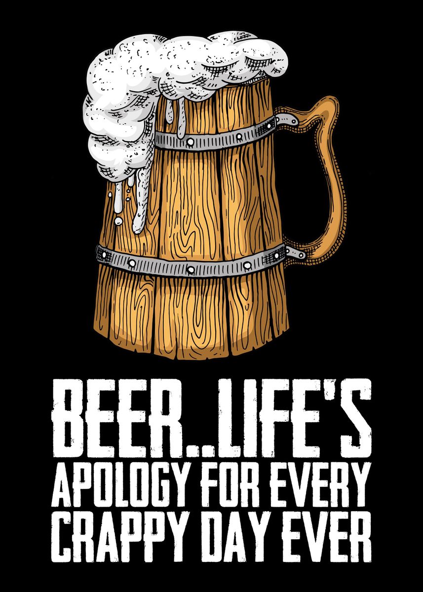 'Handgemachtes Bier' Poster, picture, metal print, paint by Stefanie ...