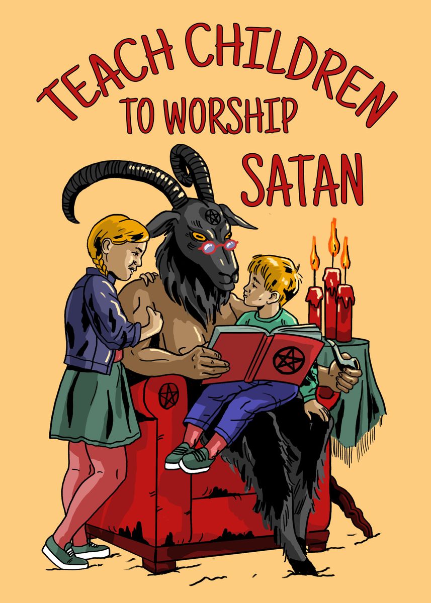 'Worship Satan' Poster, picture, metal print, paint by NIZAM KHAN ...