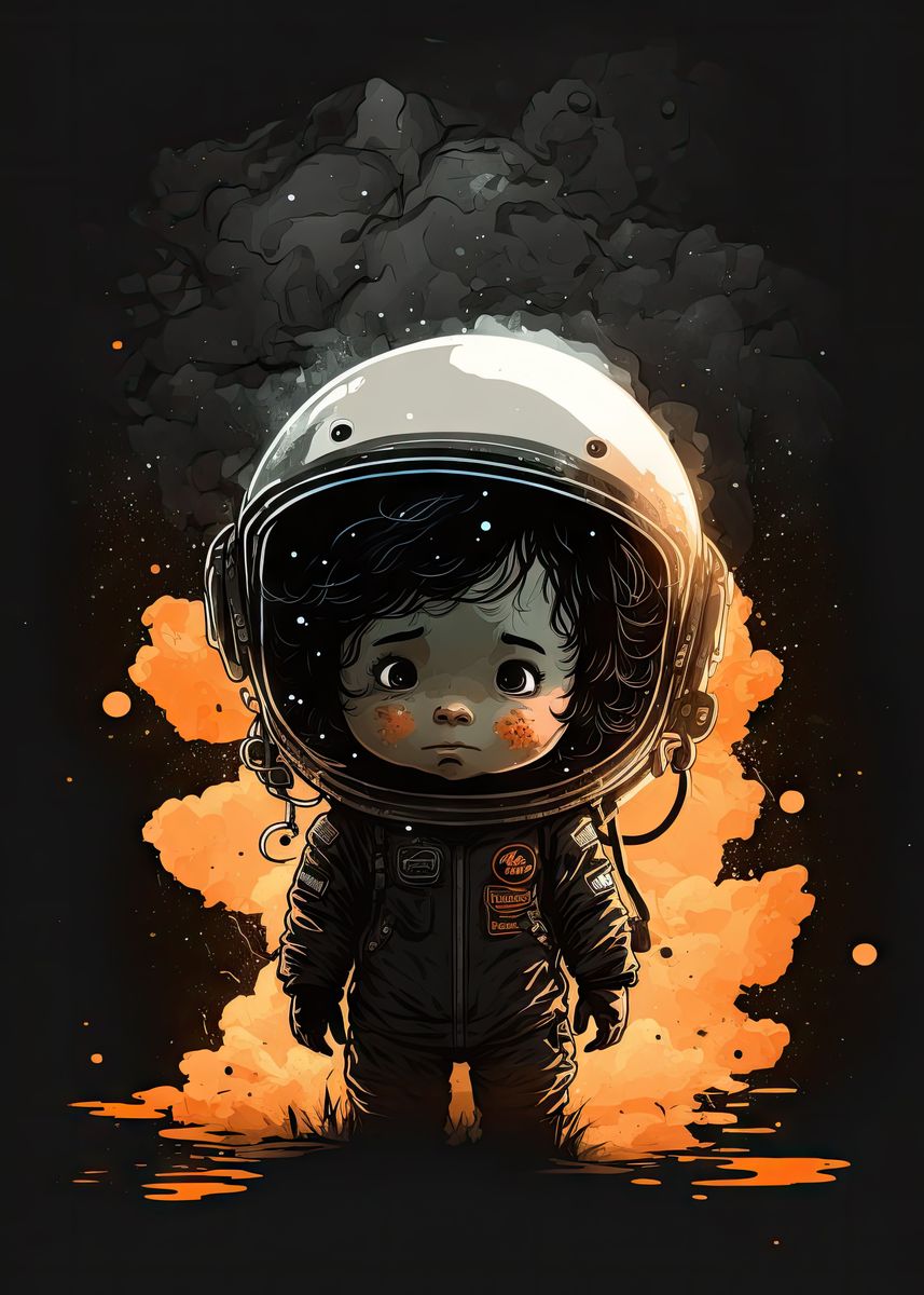 'Astronaut Space Character' Poster, picture, metal print, paint by 21 ...
