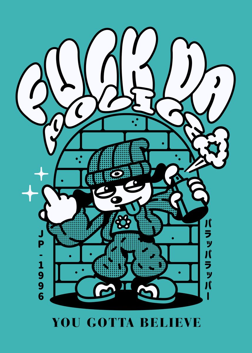 'Rad Rappa' Poster, picture, metal print, paint by Demonigote Shirts ...