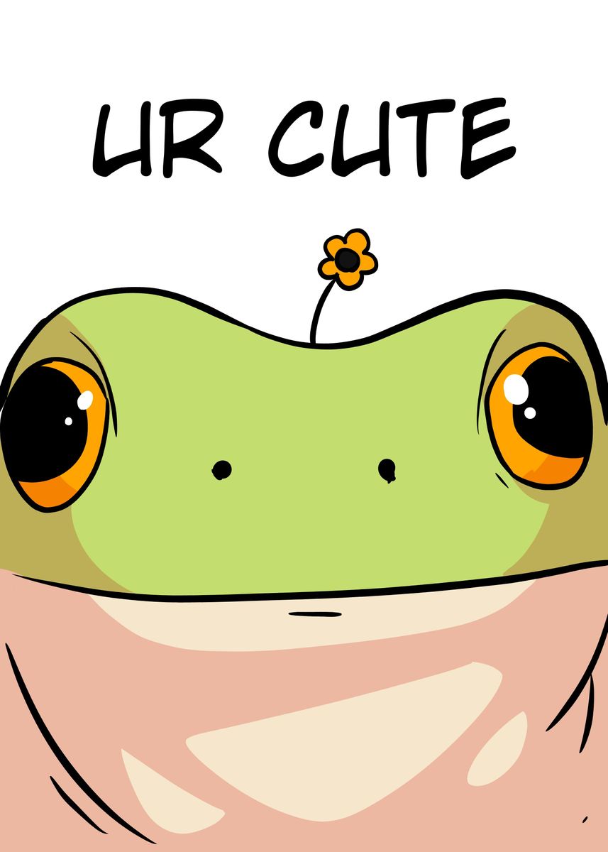 'flirting frog' Poster, picture, metal print, paint by hafis ardiansyah ...