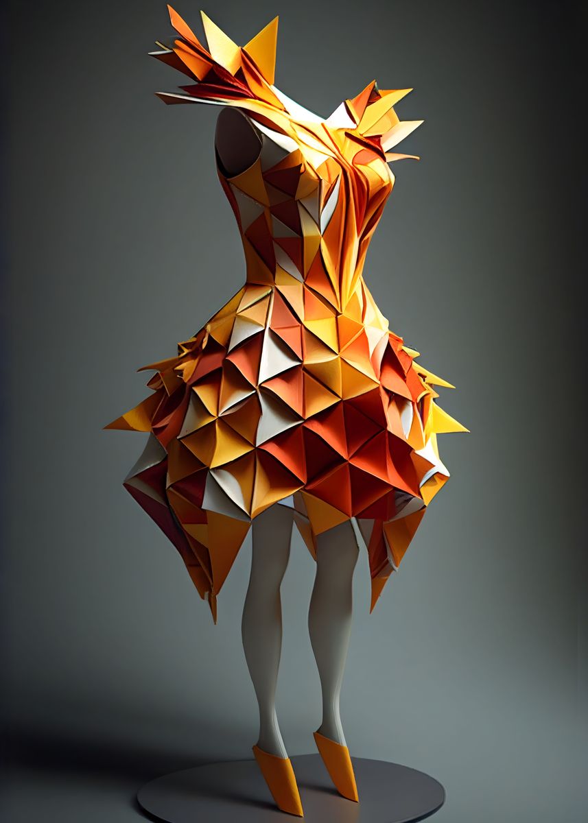 'Dress' Poster, picture, metal print, paint by DigitalOrigamiArtist ...
