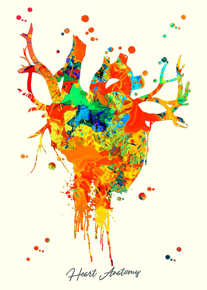 'Heart Anatomy' Poster by Vincent Vorce | Displate