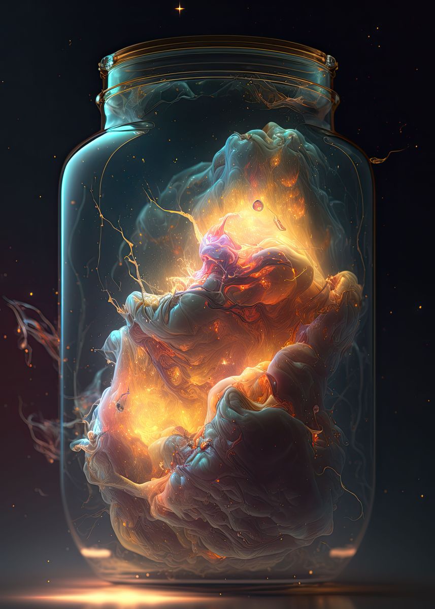 'Cosmic Cradle' Poster, picture, metal print, paint by FL ART | Displate